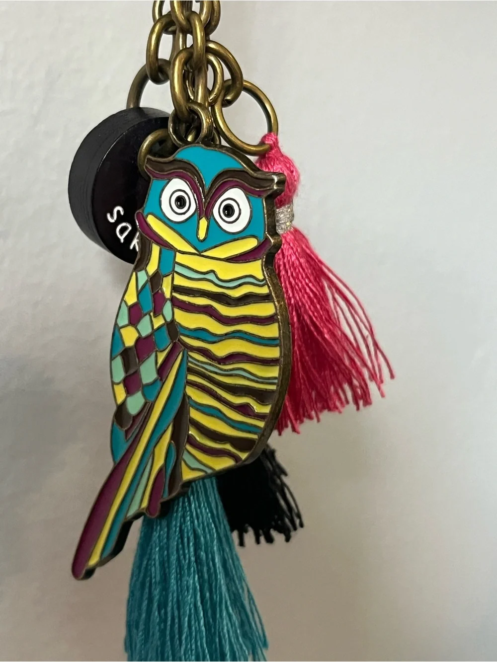 Sakroots | Bags | The Sak Sakroots Owl Tassel Keychain Yellow Multi ...